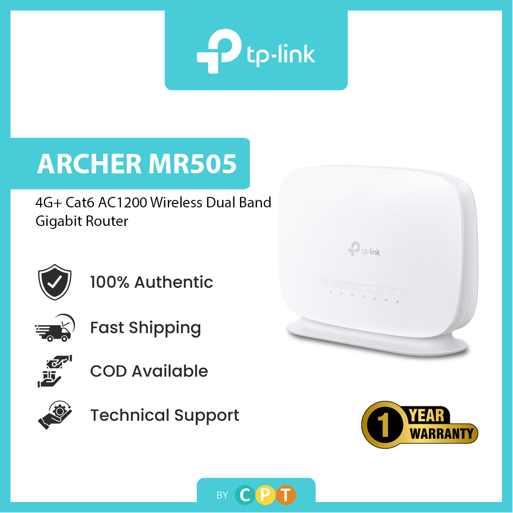 TP-Link Archer MR505 4G+ Cat6 AC1200 Wireless Dual Band Gigabit Router ...