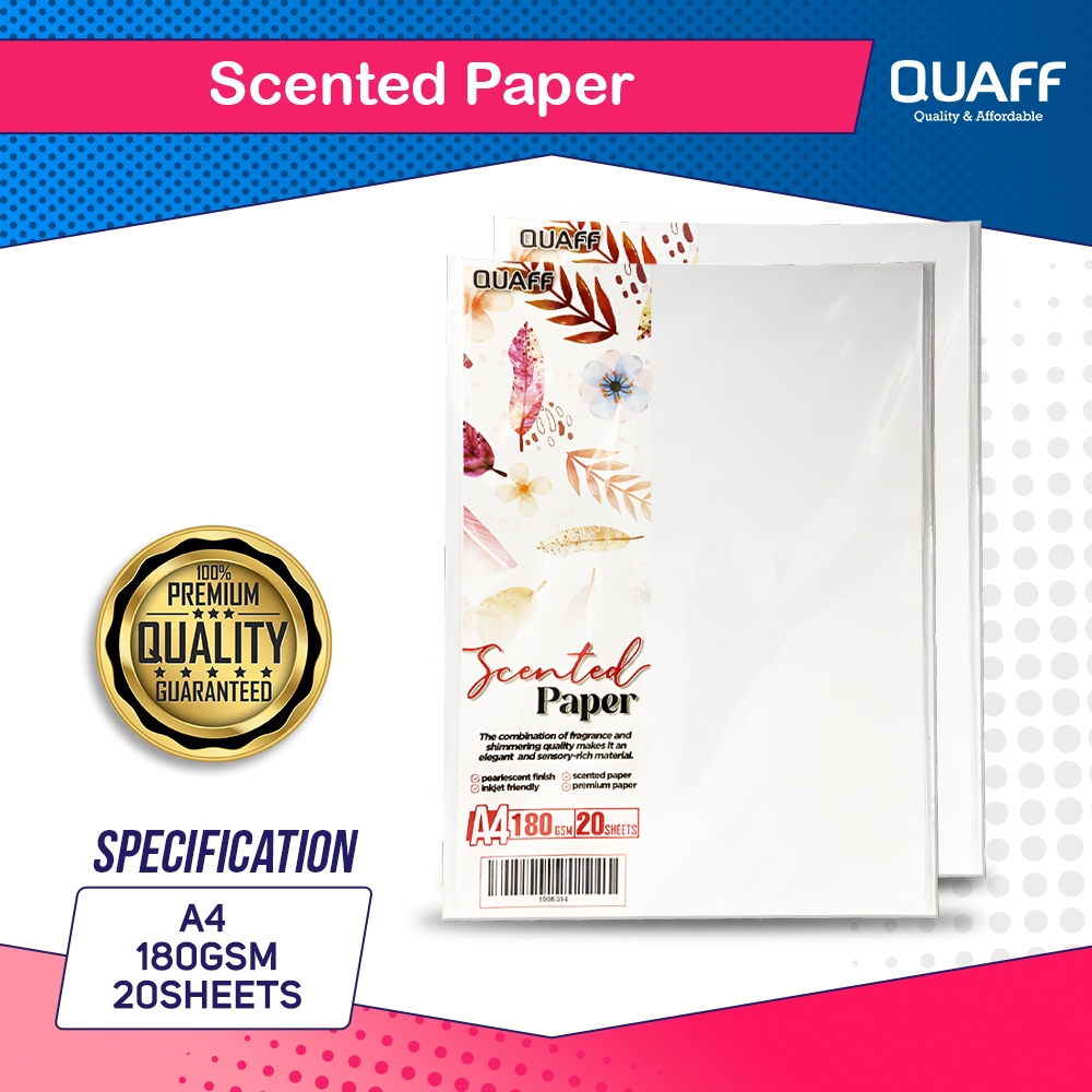QUAFF Scented Paper 180Gsm A4 White (20sheets/pack) | Shopee Malaysia
