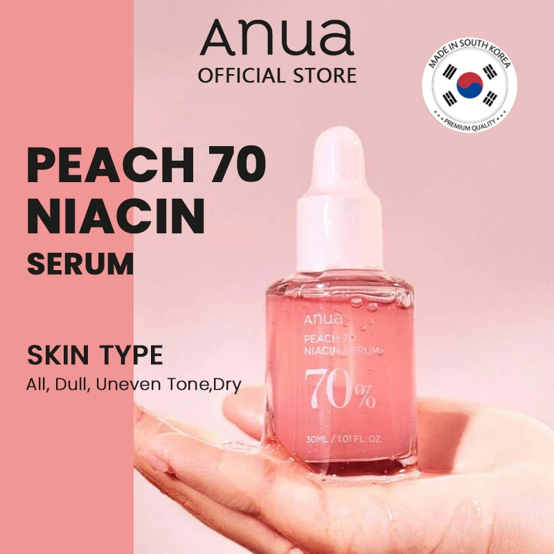 Anua Peach 70% Niacinamide Serum Oil Control Pimple Acne Mark Remover ...