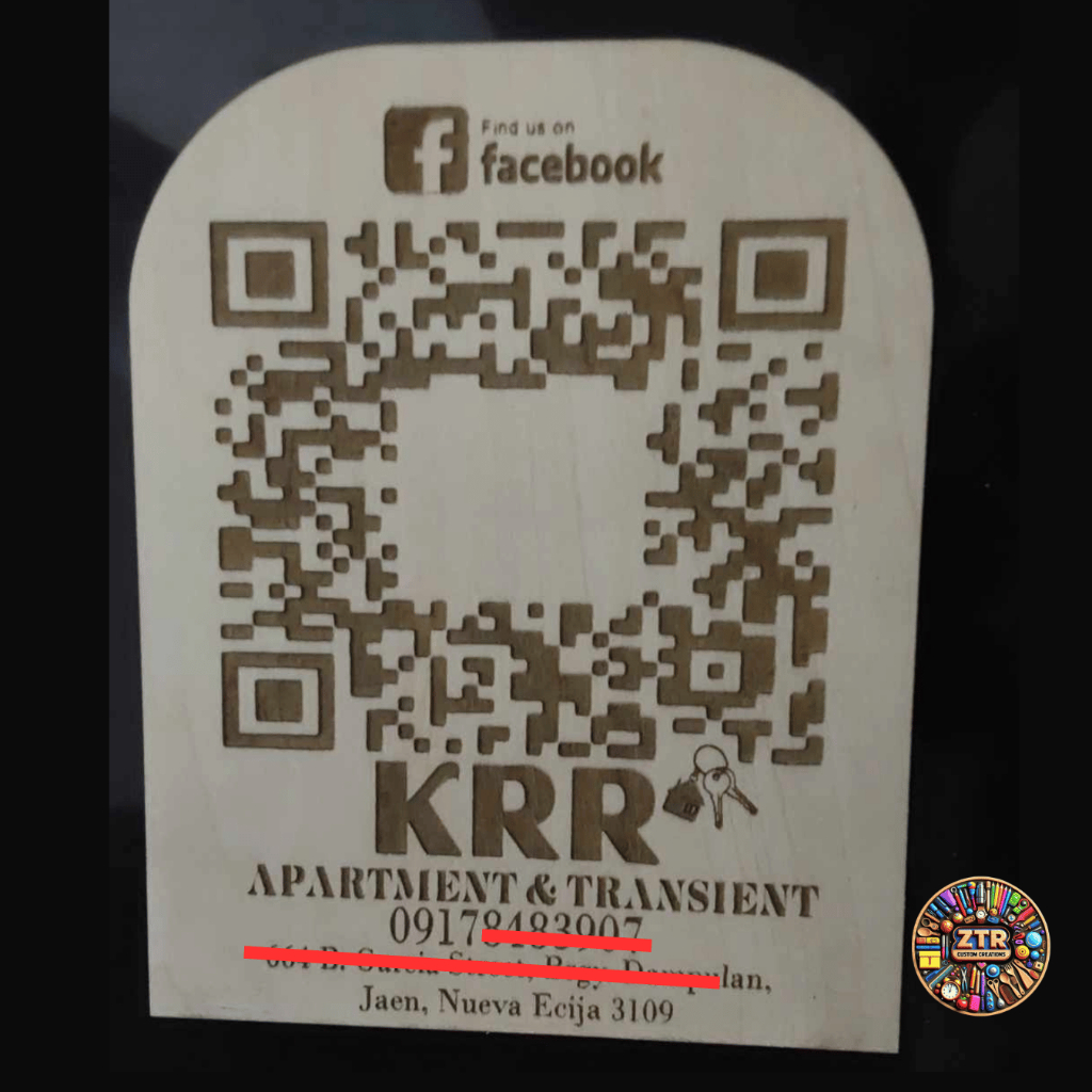 Wooden QR Code Display with Stand – Personalized Engraving for for ...