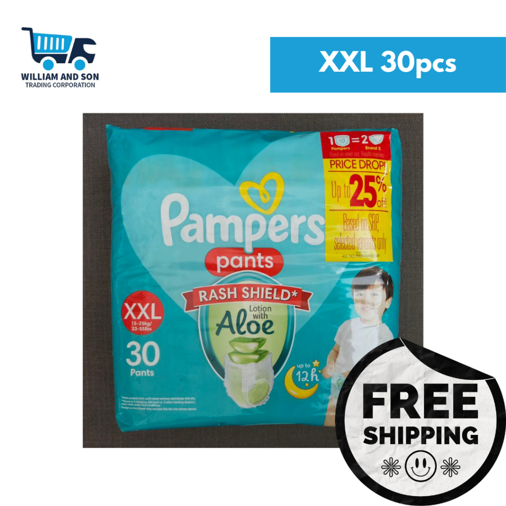 Pampers Pants Rash Shield with Aloe XXL 30pcs | Shopee Malaysia