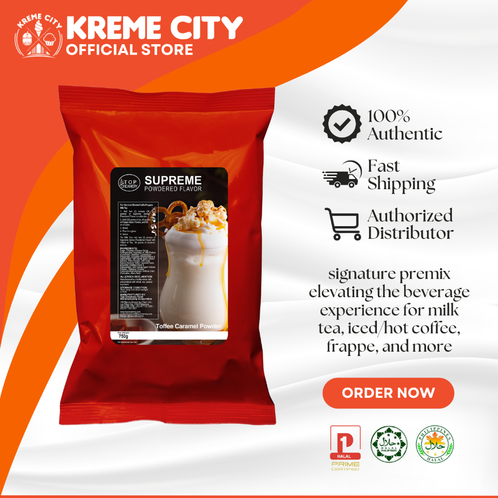 TOP Creamery Supreme Series Toffee Caramel Powdered Flavor Beverage ...