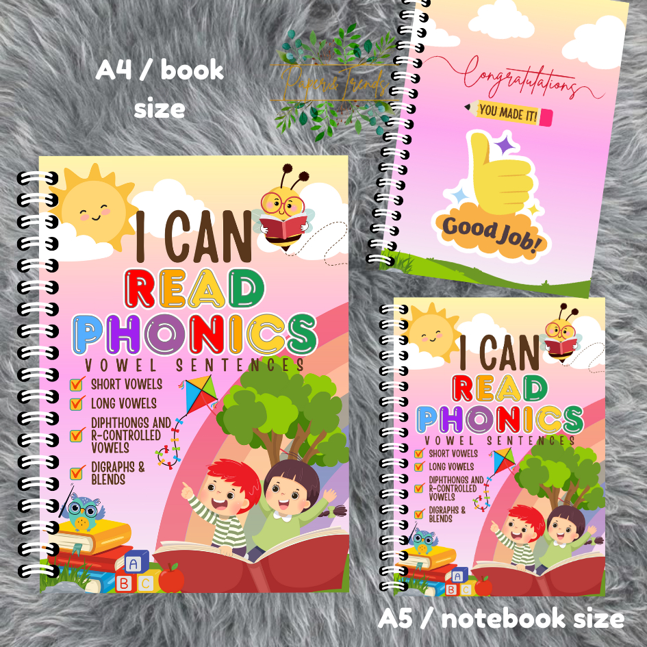 I Can Read Phonics - Vowel Sentences / Kid's Beginner Reading Book ...