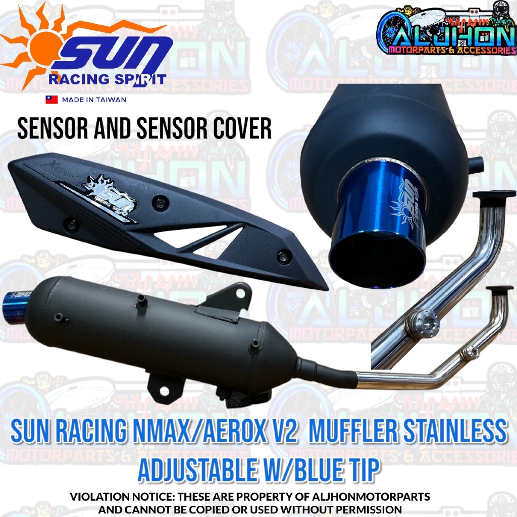 SUN RACING SPIRIT EXHAUST PIPE FOR BLUE TIP MIO I125, MIO, CLICK 125/ ...