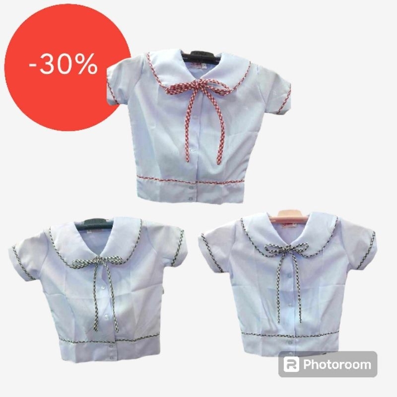 PIPING BLOUSE UNIFORM/ CHECKERED PIPING/KATRINA FABRIC ST MARK'S/KIDS ...