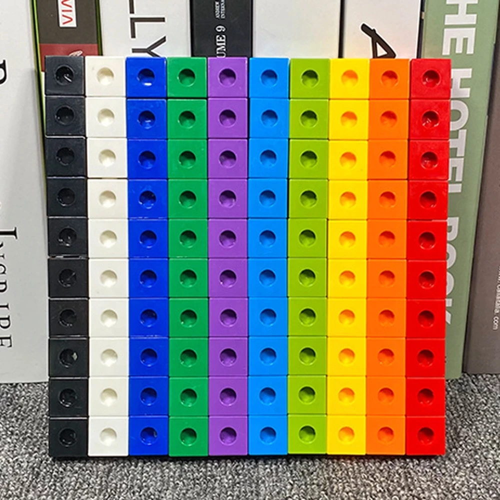 100pcs 2CM Math Linking Cubes Blocks Snap Cube Links Numberblocks Cubes ...
