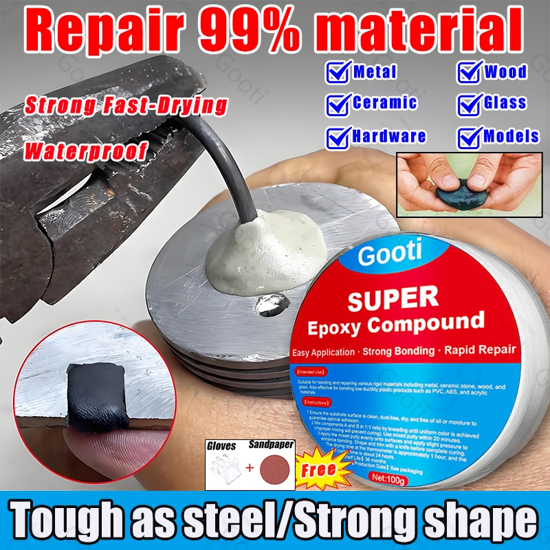 Multi Purpose Epoxy Sealant Mud Iron Glue Waterproof Hardness Viscosity ...