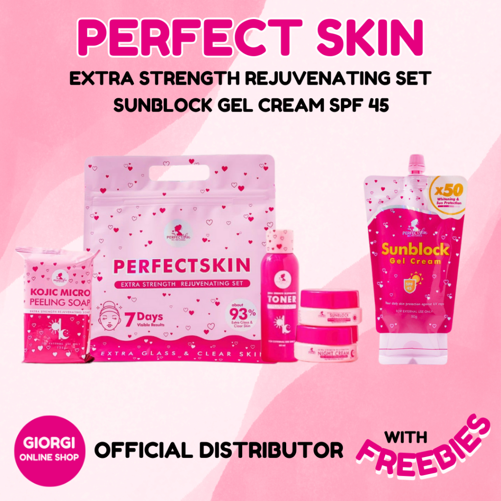 PERFECT SKIN Extra Strength Rejuvenating Set | Sunblock Gel Cream SPF ...