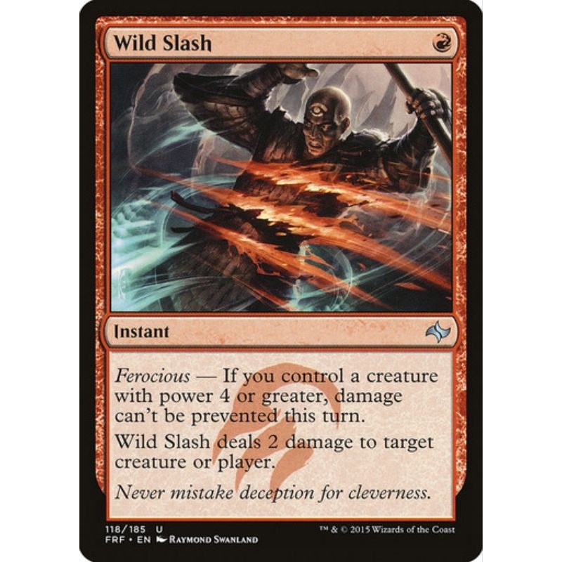 Wild Slash - FRF - Uncommon - MTG Cards (WotC) | Shopee Malaysia