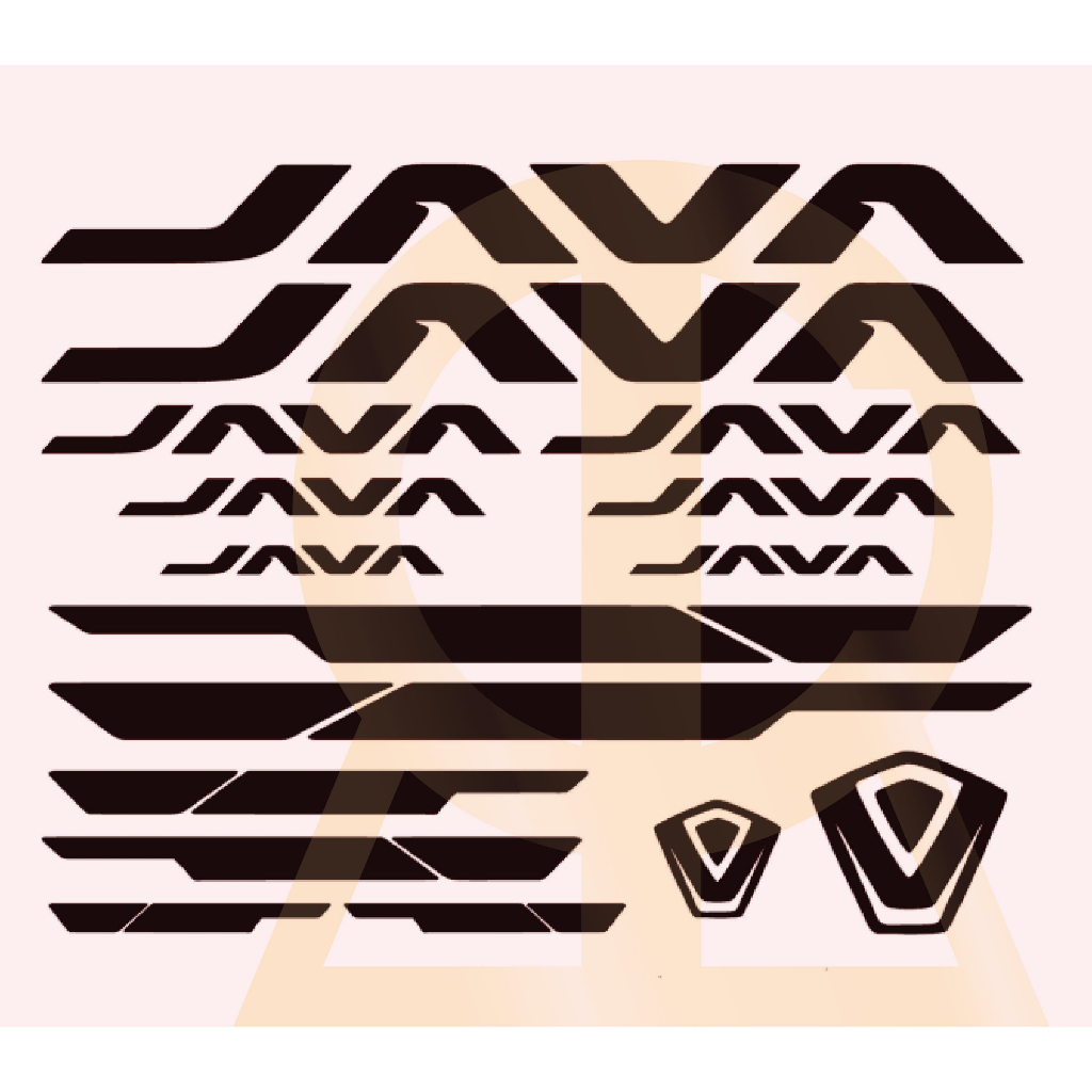 JAVA Sticker Set Decal Vinyl for Mountain Bike and Road Bike Fixie ...
