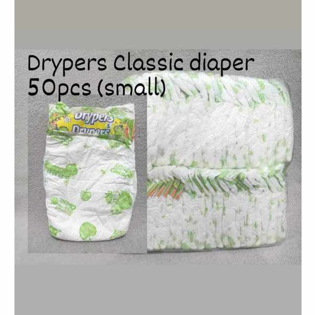 DRYPERS SMALL CLASSIC BABY DIAPERS 50 PCS PER PACK | Shopee Malaysia