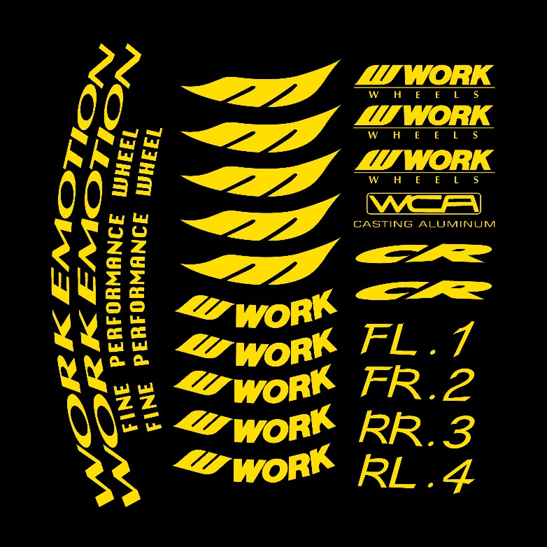Work CR-Kai Wheel Decals Yellow Car mags | Shopee Malaysia