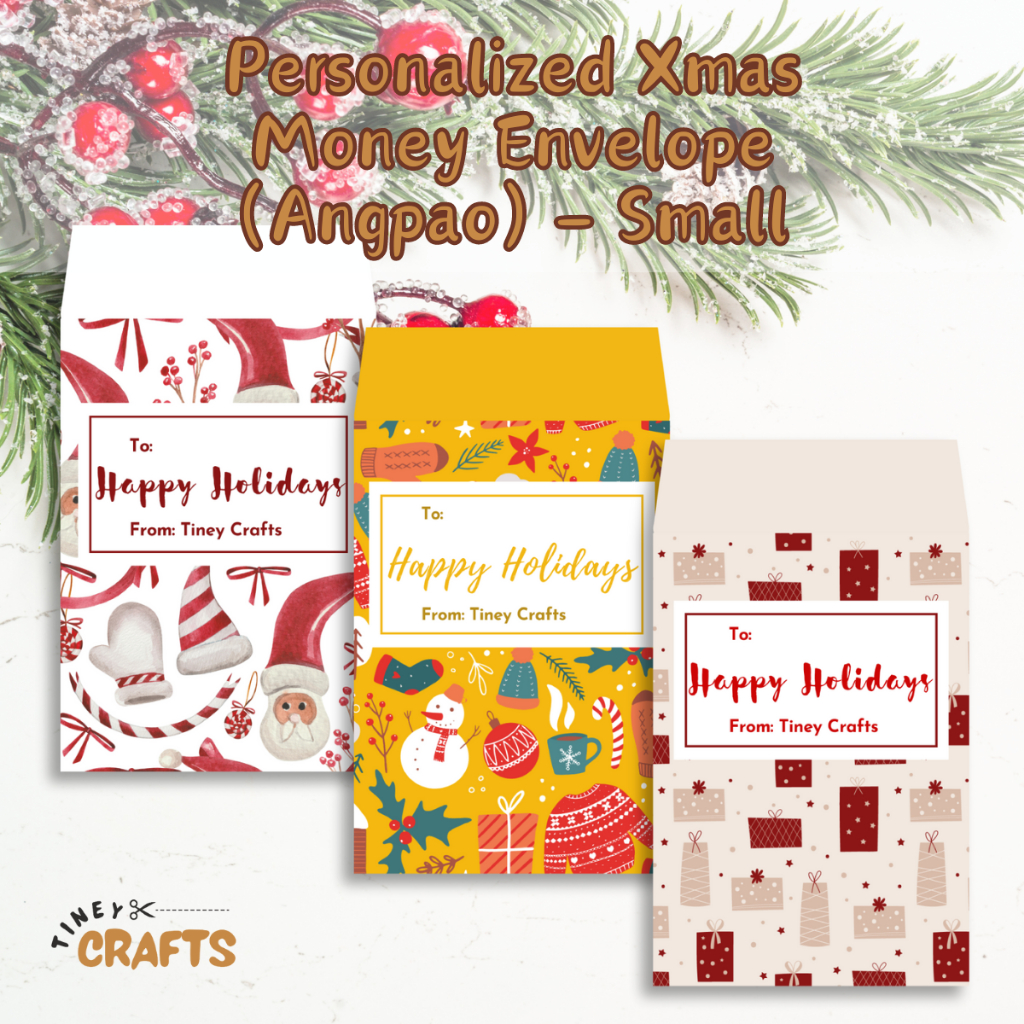 Personalized Christmas Money Envelope (Angpao) - Small | Shopee Malaysia