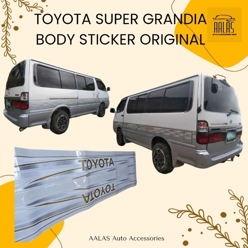 TOYOTA HIACE SUPER GRANDIA 3.0 BODY STICKER | Shopee Malaysia
