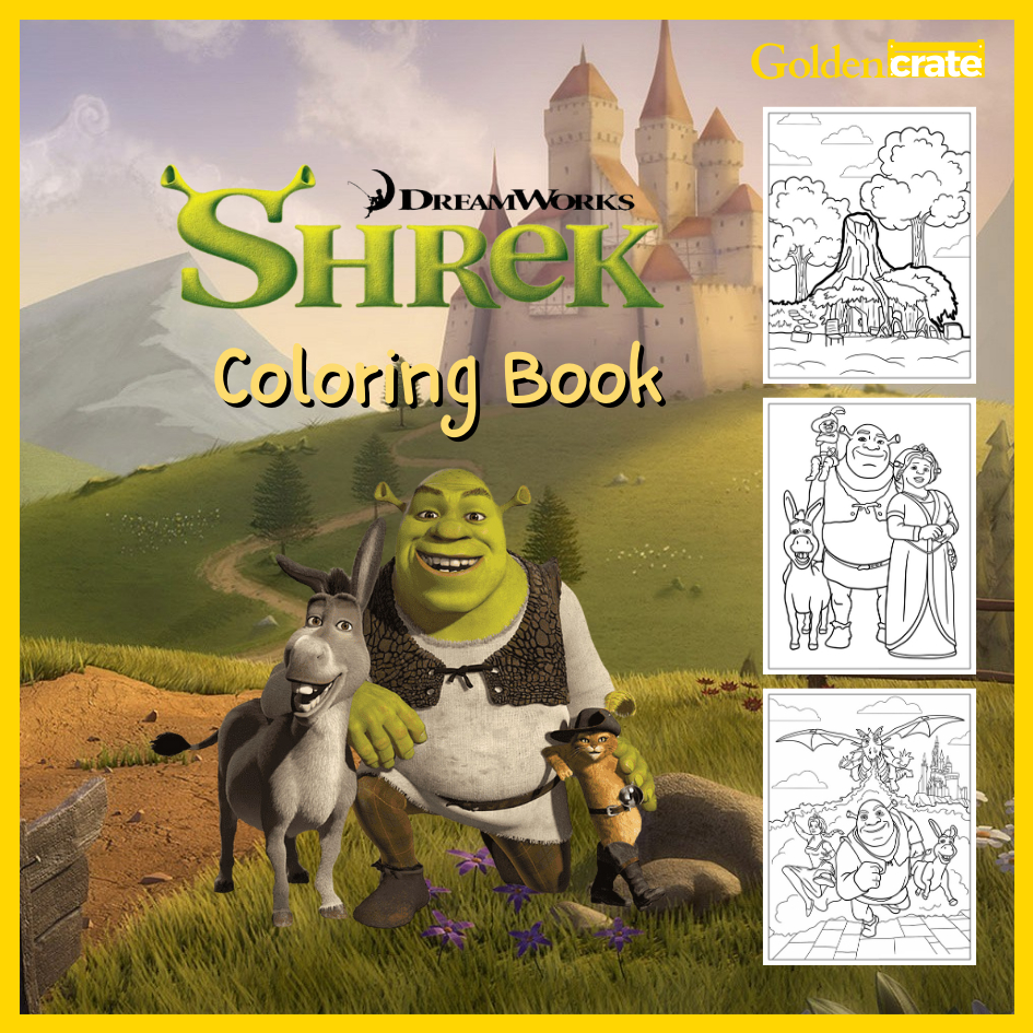 Shrek Coloring Book for Kids – 20 Pages of Fun, Creativity, & Motor ...