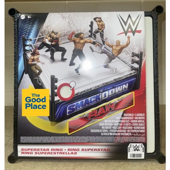 MATTEL WWE Wrestling Ring 14 inches Spring Loaded Mat with 2 Events ...