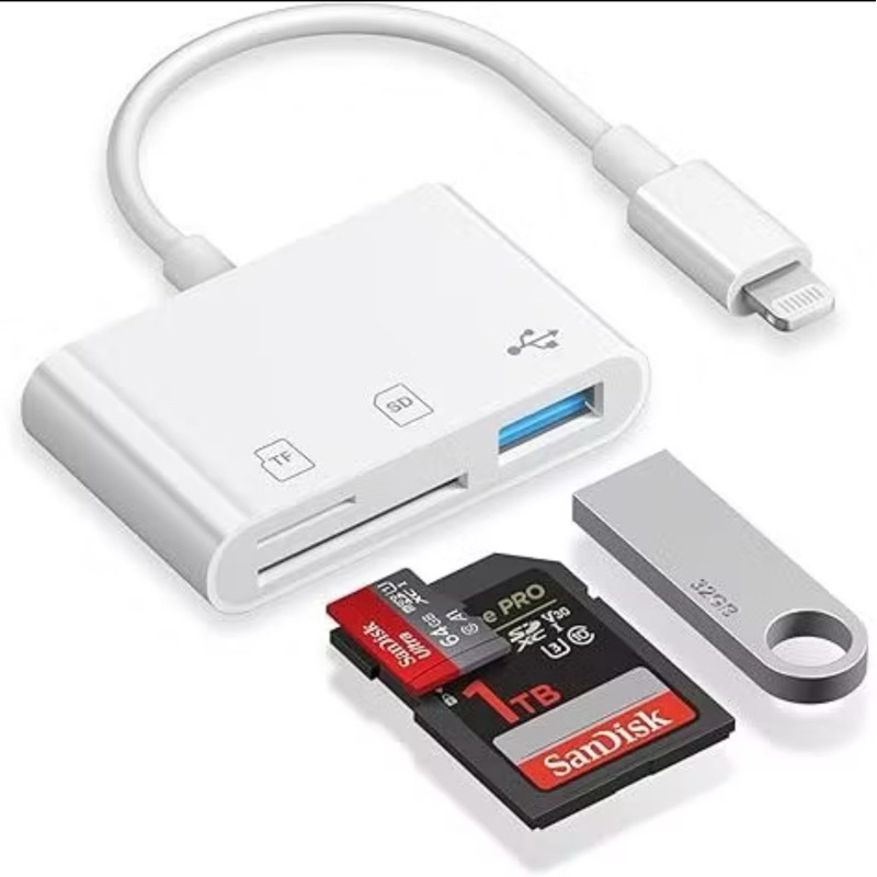 8pin to USB SD and MIicroSD OTG adapter | Shopee Malaysia