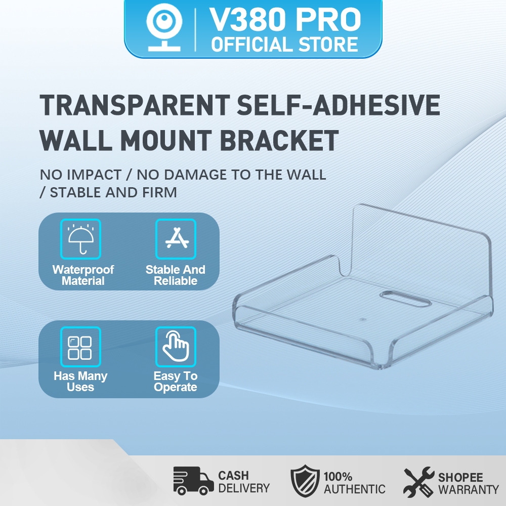 V380 PRO Camera Stand Holder Transparent Self-adhesive Wall Mounted ...