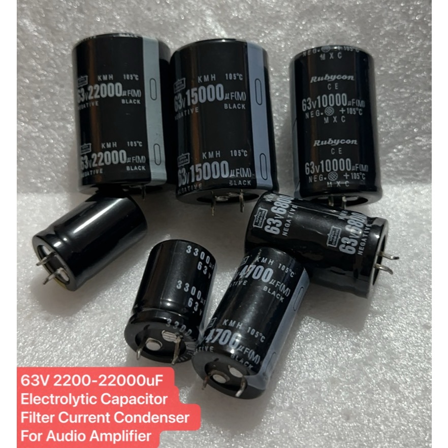 63V 2200-22000uF Electrolytic Capacitor Filter Current Condenser For ...