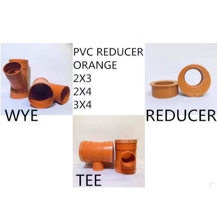 PVC Orange Fittings Reducer 2" 3" 4" Tee Wye Coupling for PVC Pipes ...