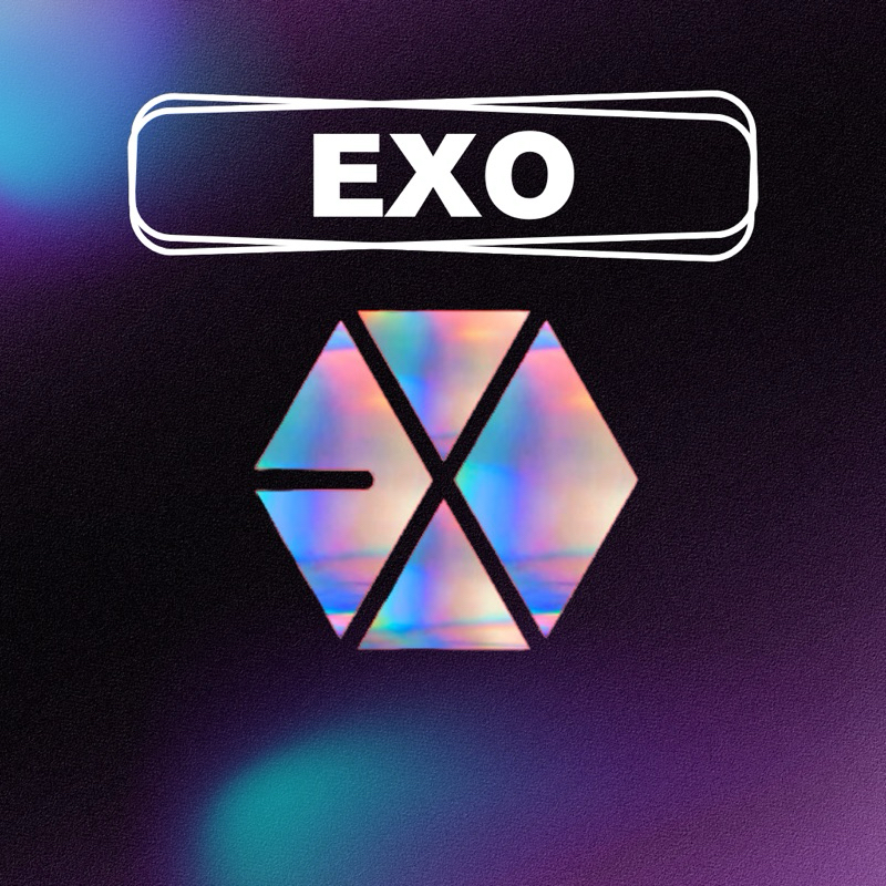 kraftitaph EXO Logo Vinyl Stickers | Kpop EXOL | Waterproof Holographic ...