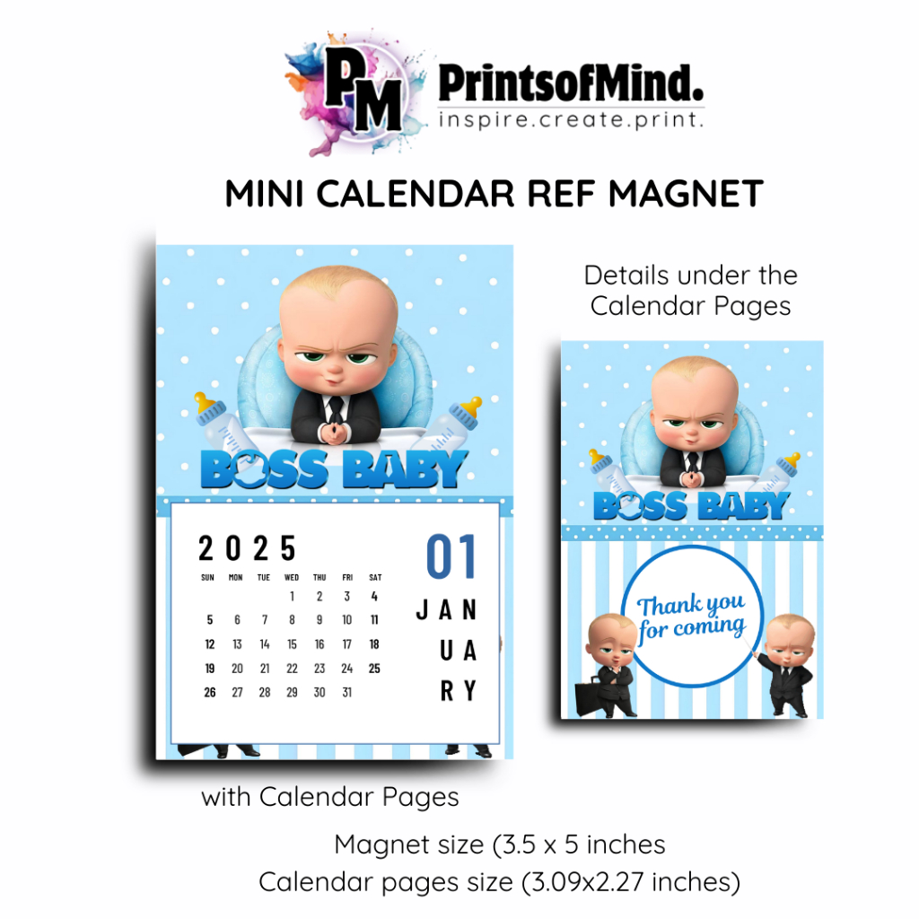 Mini Calendar Ref Magnet | 2025 Calendar | Souvenirs | Giveaways ...