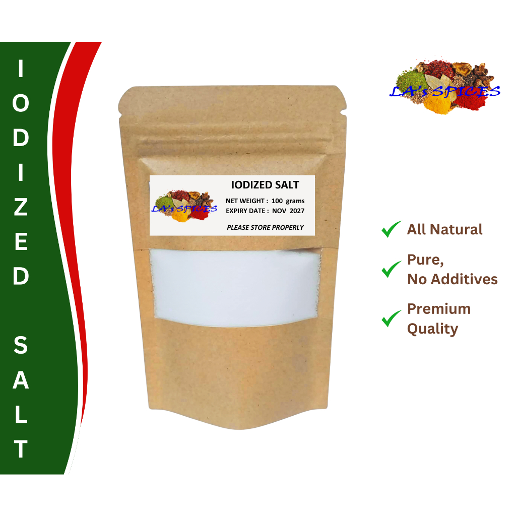 Iodized Salt in convenient resealable pouches - 100 grams / 250 grams ...
