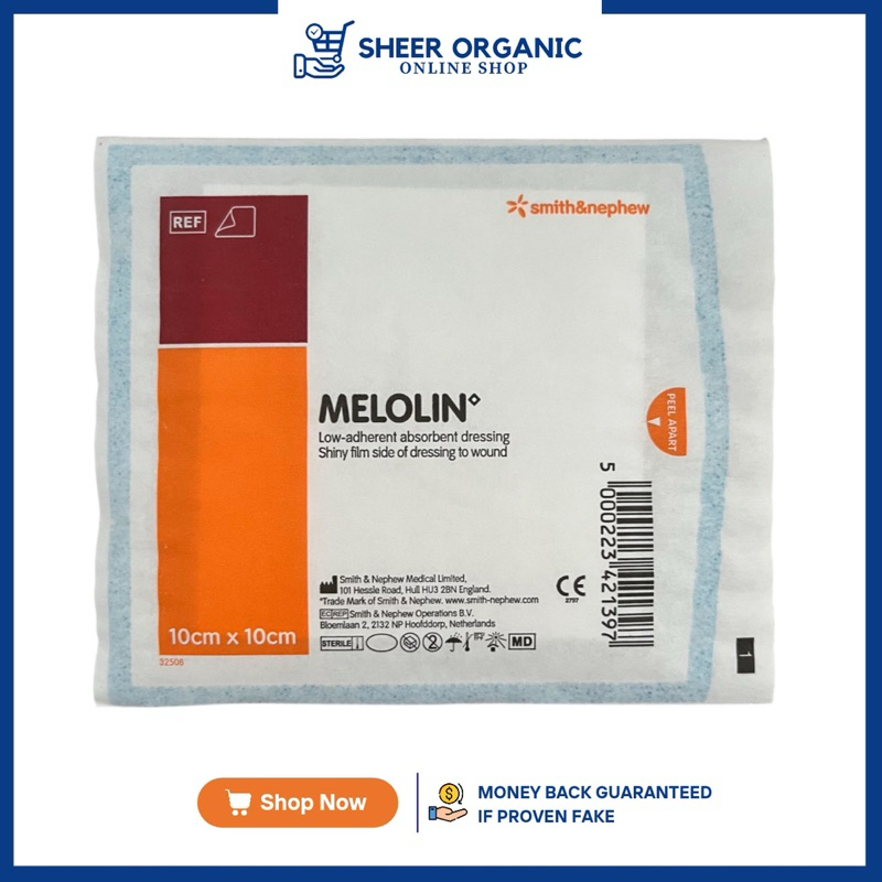 Melolin Dressings Sterile Low-Adherent Absorbent Dressing 10cm x 10cm ...