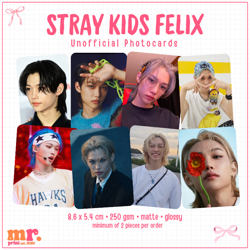 STRAY KIDS FELIX VOL 1 PHOTOCARD STAY KPOP IDOL MATTE AND GLOSSY FINISH ...