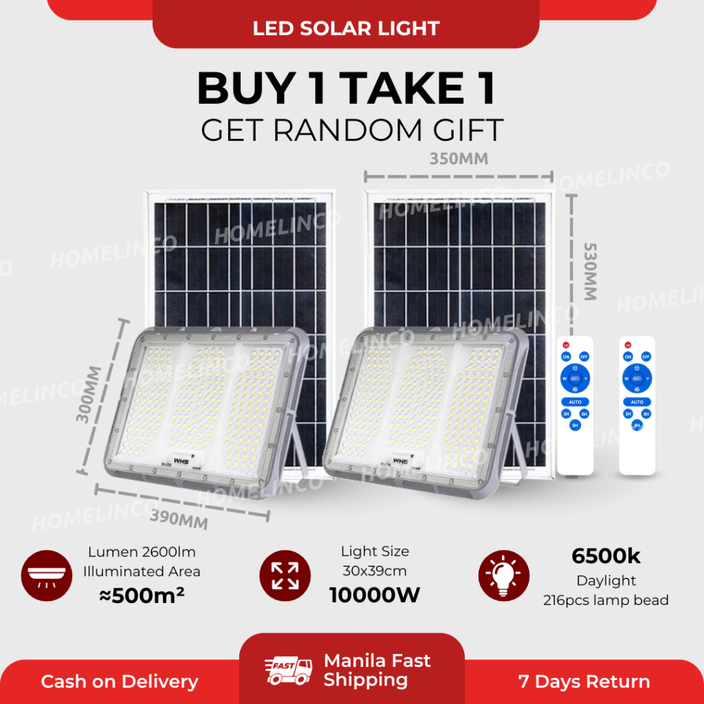 Solar Flood Light 10000W 5000W 3000W 1000W Outdoor LED lamp with Remote ...