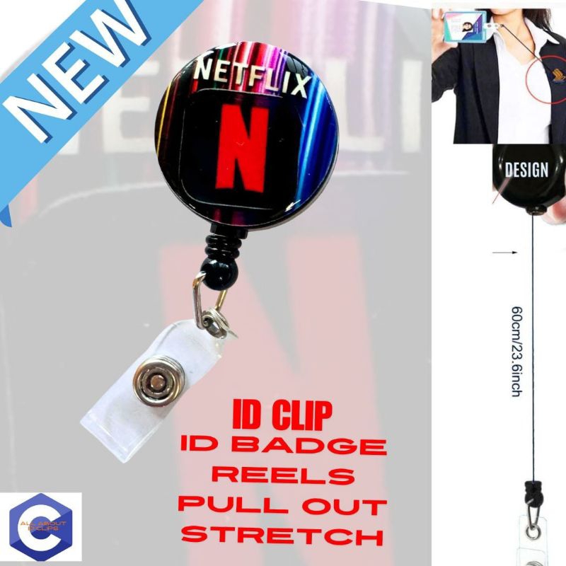Netflix id holder id clip name tag lanyard | Shopee Malaysia