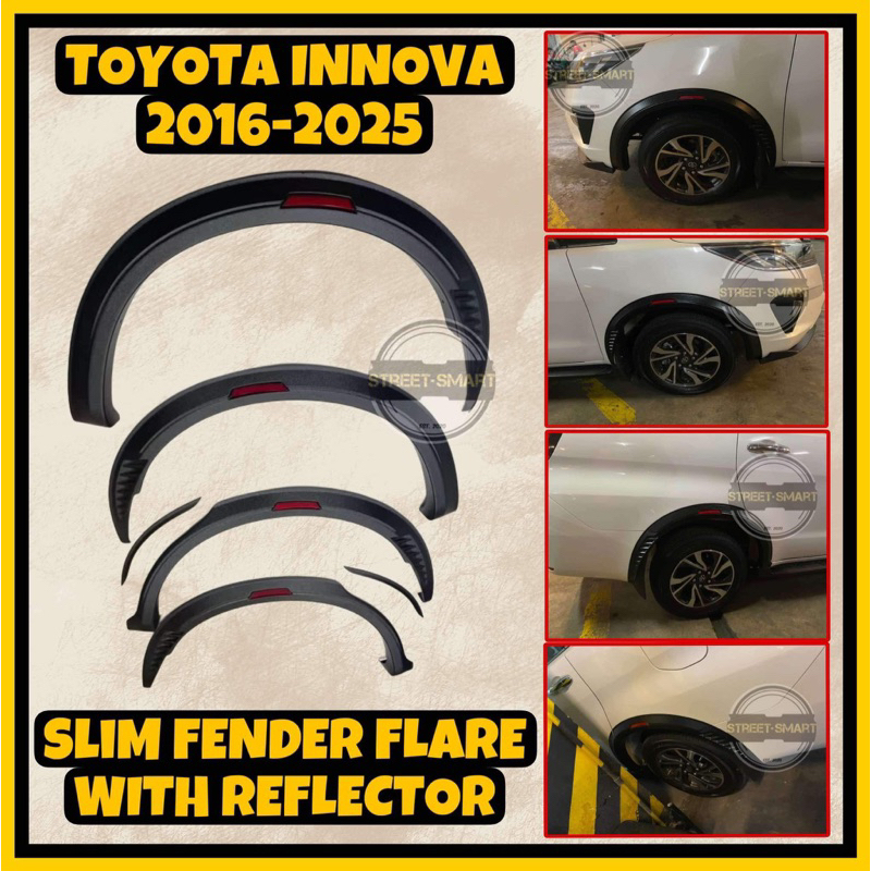 TOYOTA INNOVA 2016-2025 SLIM FENDER FLARE WITH REFLECTOR | Shopee Malaysia