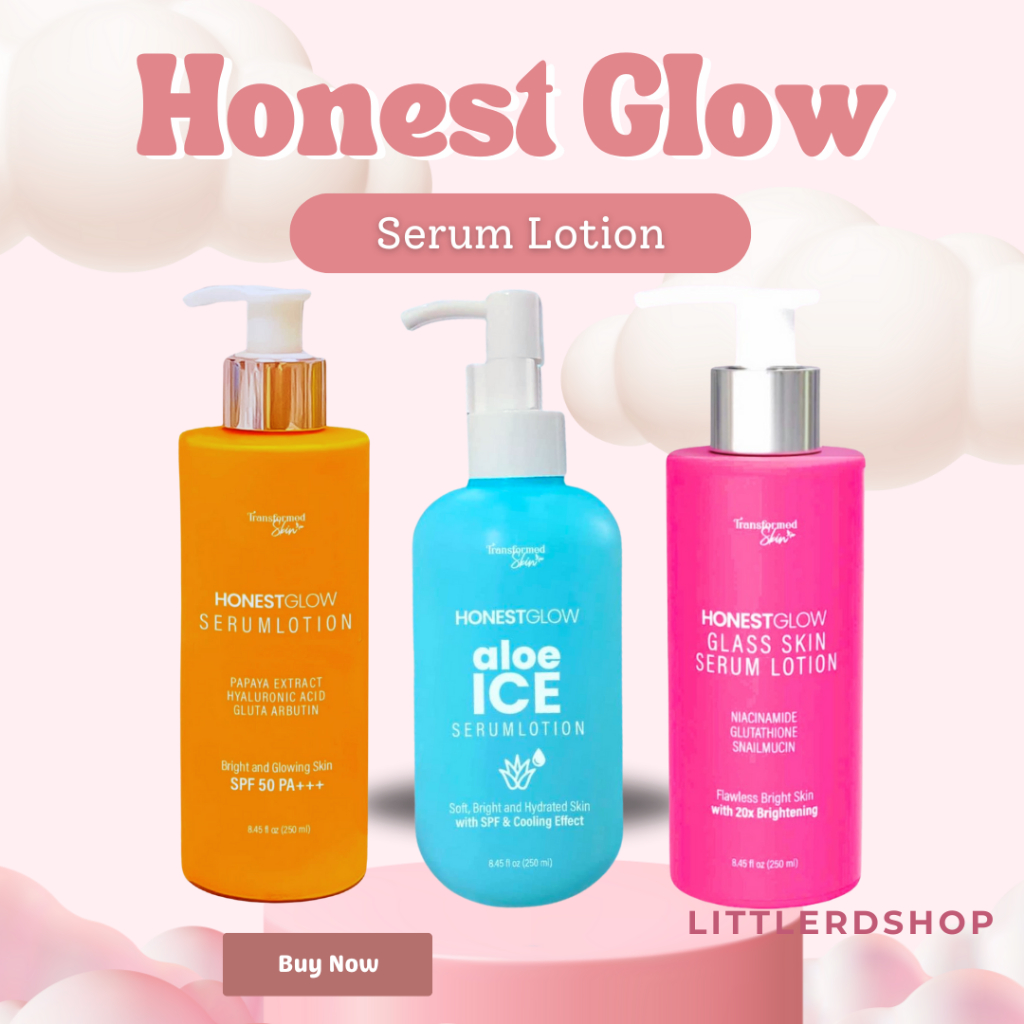 Honest Glow Serum Lotion SPF50 PA+++ 250ml Papaya Lotion | Aloe Ice ...