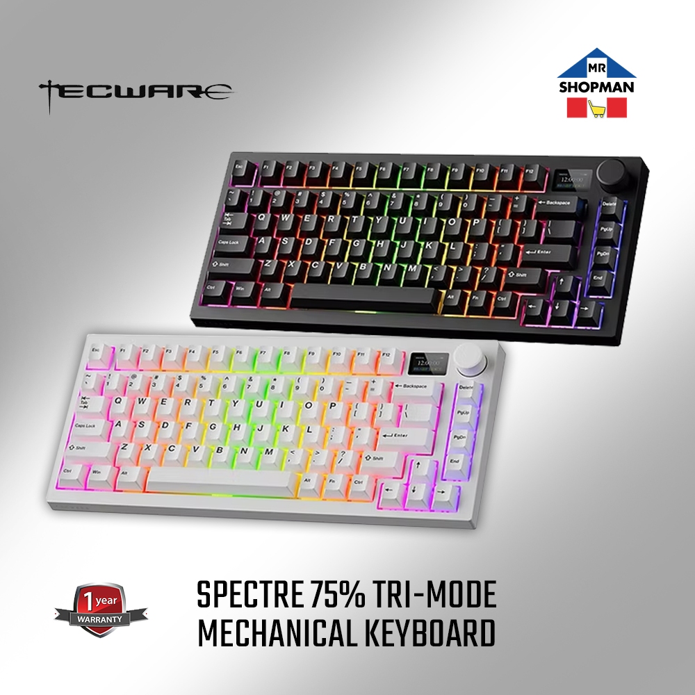 Tecware Spectre 75 LCD Tri-mode Mechanical Keyboard | Shopee Malaysia