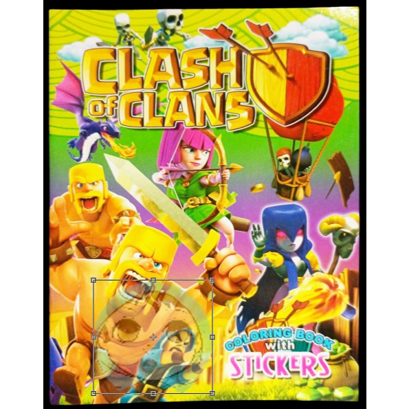 Coloring Book w/ stickers ( Clash of Clans ) | Shopee Malaysia