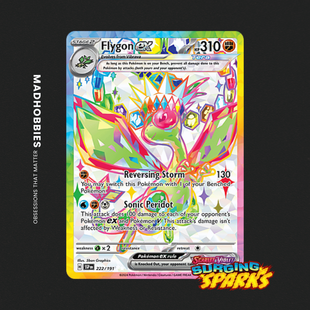 Flygon ex - 222/191 - Full Art Secret Pokemon TCG Surging Sparks ...