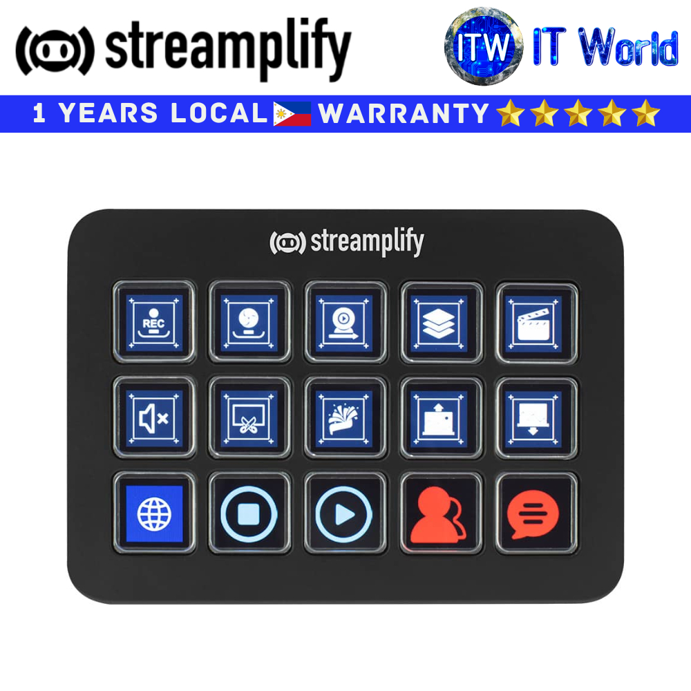 Itw | Streamplify Controller Stream Deck Streaming Deck One 15 ...
