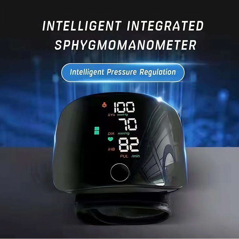 Wrist hypertension monitor Bp digital sphygmomanometer LED large screen ...