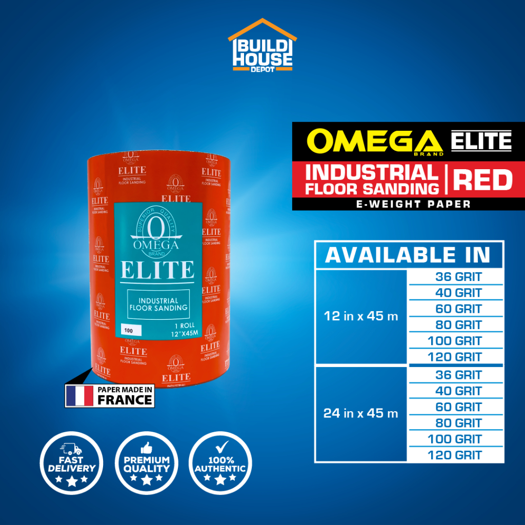 OMEGA ELITE Industrial Floor Sanding - Red - Grit 36 | 40 | 60 | 80 ...