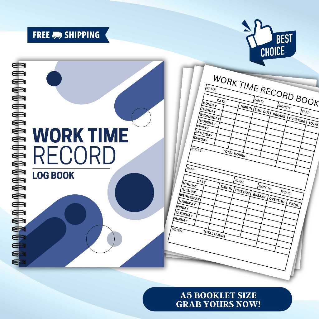 Work Time Record Log Book Notebook | Shopee Malaysia