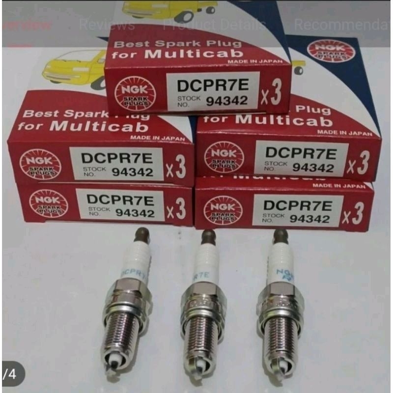 NGK spark plug (3pcs) SET.F6a K6a suzuki multicab engine DCPR7E made in ...