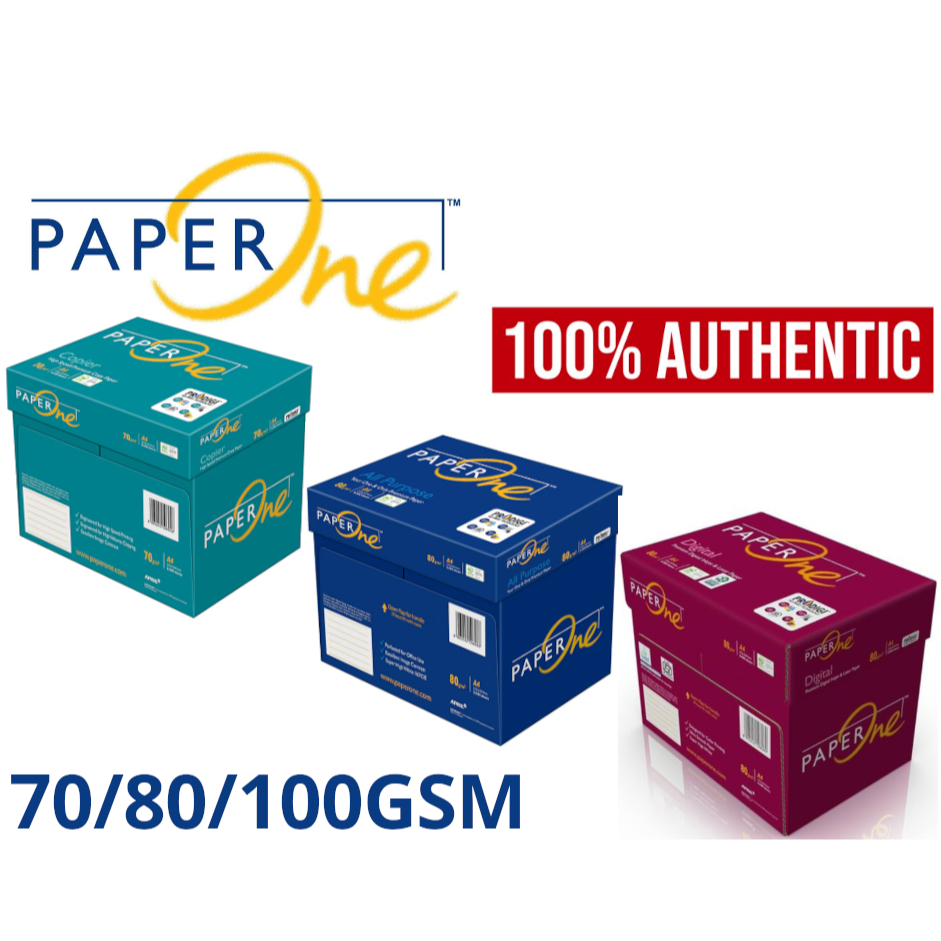 Paper One 70gsm 80gsm 100gsm short letter long legal A4 A3 bond paper PaperOne PER BOX | Shopee ...