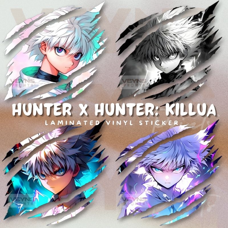 HUNTER X HUNTER: KILLUA ZOLDYCK SCRATCH DESIGN STICKER • MOTORCYCLE ...