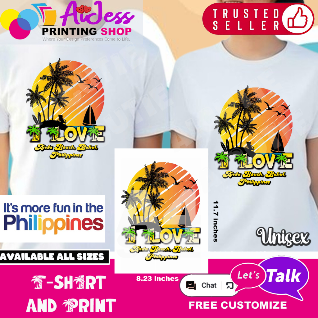 I LOVE Anda Beach, Bohol, Philippines T-SHIRT DESIGN BEST FOR AND ...