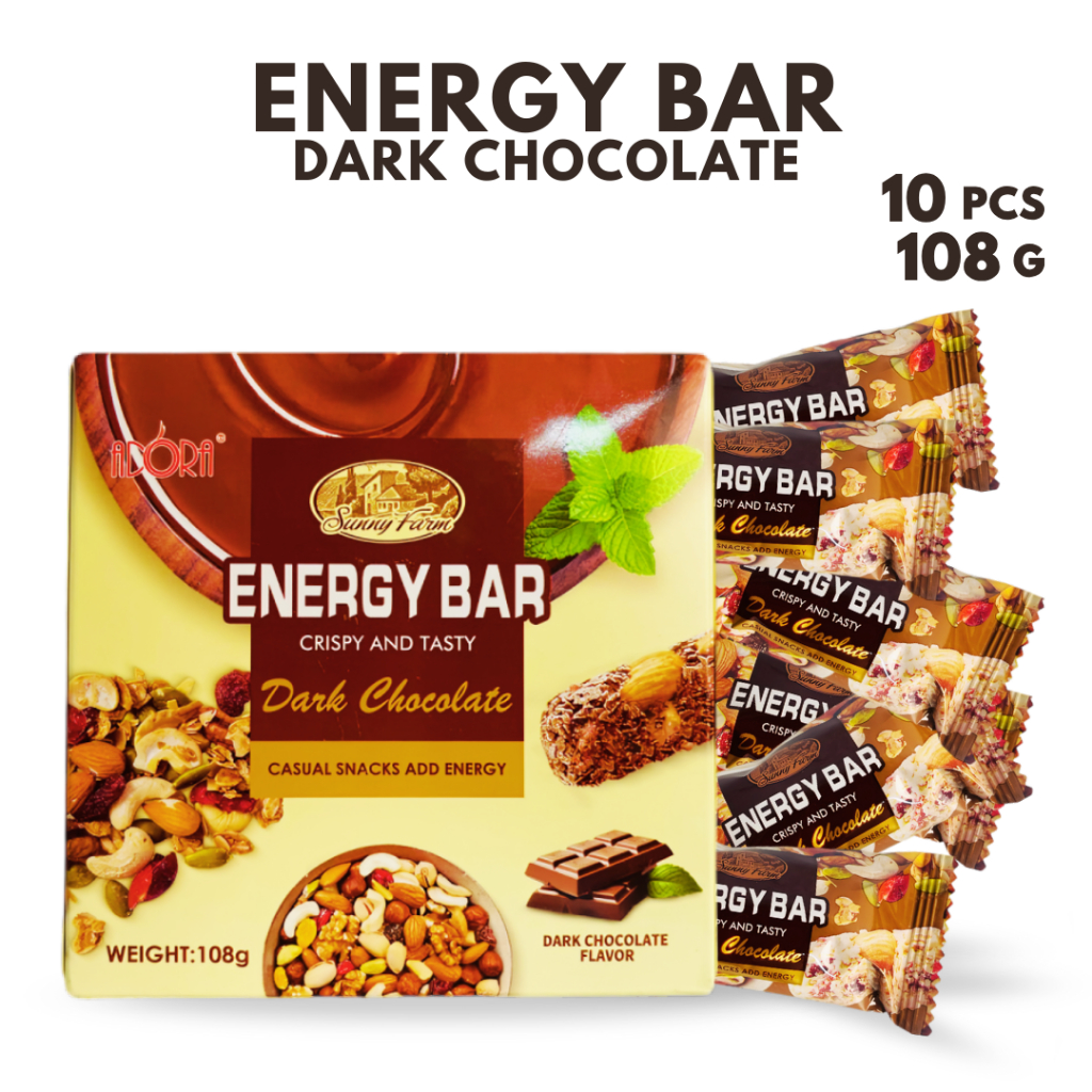 10 Pieces Energy Bar Dark Chocolate Crispy Tasty Healthy And Convenient ...