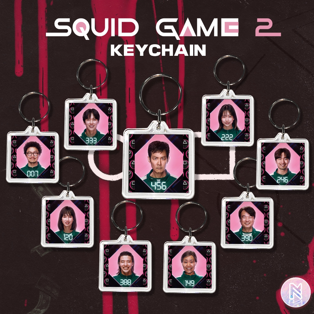 Squid Game 2 Personalized Acrylic Keychain with Back-to-Back Pictures ...