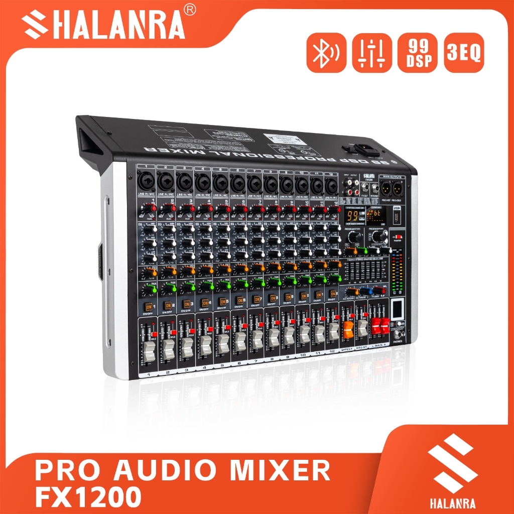 Professional mixer FX1200 12 channel independent volume control with ...
