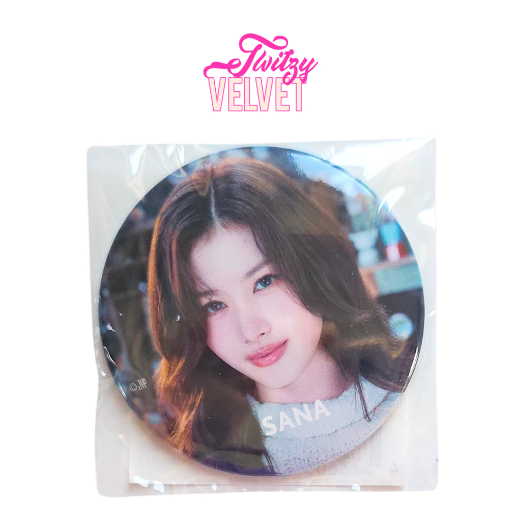 OFFICIAL Twice JYP Japan Popup 2024 Ski Bar MD Sana Photo Badge Pin ...