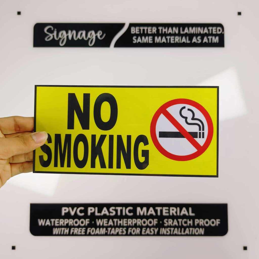 SIGNAGE - NO SMOKING - PVC PLASTIC MATERIAL SIGNAGE | Shopee Malaysia