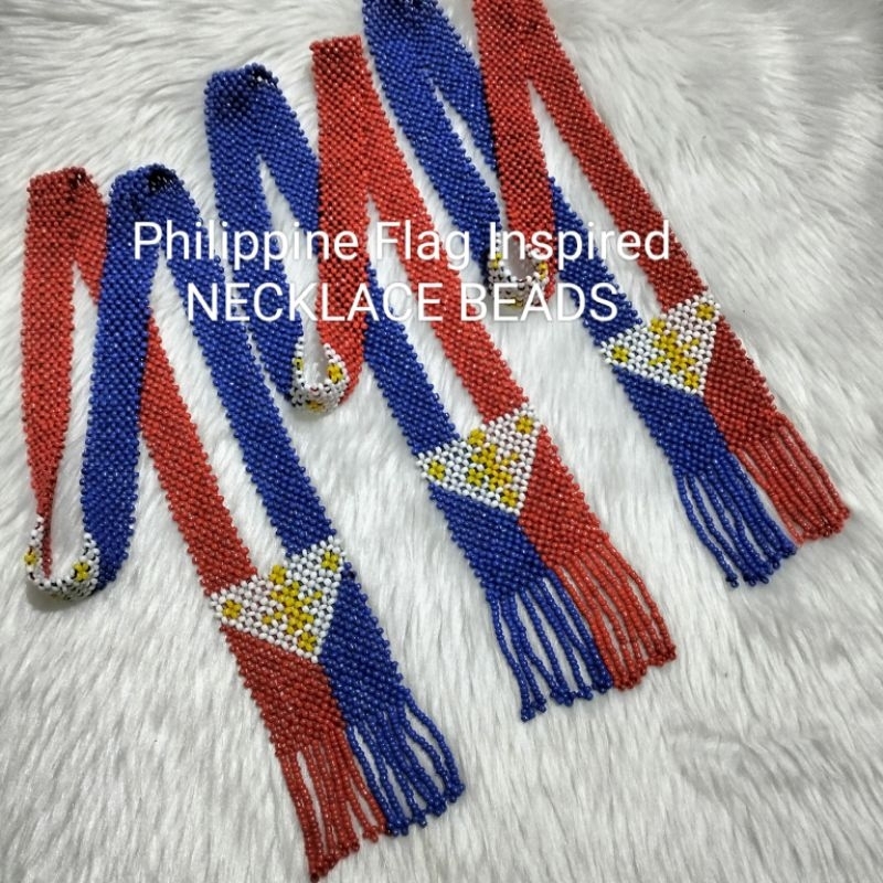 PHILIPPINE FLAG SET NECKLACE BEADS W/ BRACELET | Shopee Malaysia
